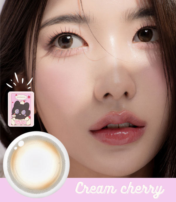Silicone hydrogel Cream cherry GNG brown contacts – fantasy-icon
