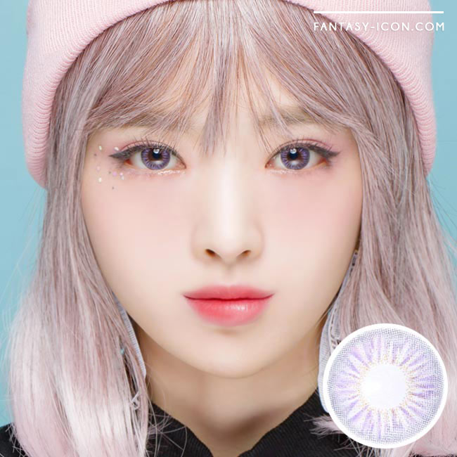 Natural Lens | Coco Peony Purple Violet Contacts | fantasy-icon.com