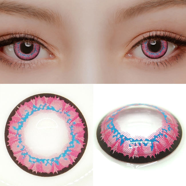Halloween flower pink violet contacts | fantasy-icon.com