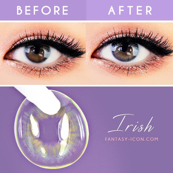 Natural Lens | Irish Blue Grey Colored Contacts 4 Lenses | fantasy-icon.com