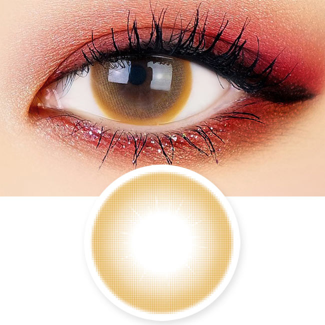 Lily Amber Brown Colored Contacts - Circle Lens | fantasy-icon.com