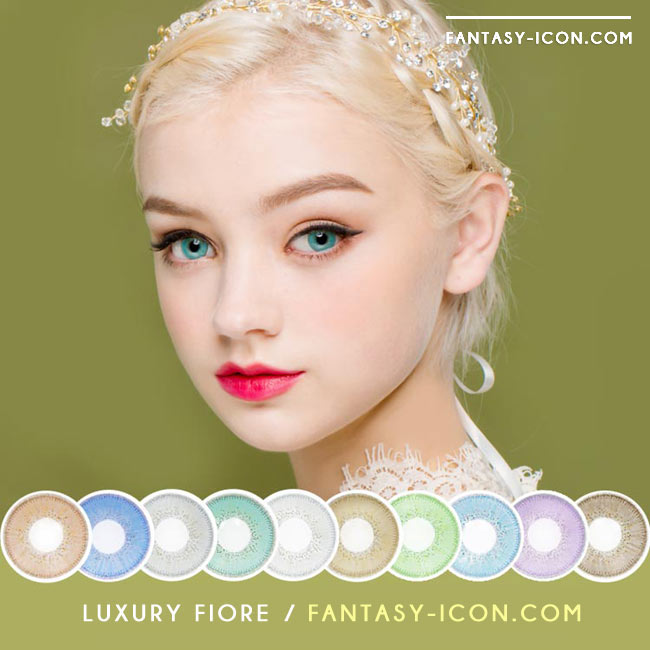 Luxury Fiore Aqua Blue Contacts | UV Blocking Colored Contacts ...