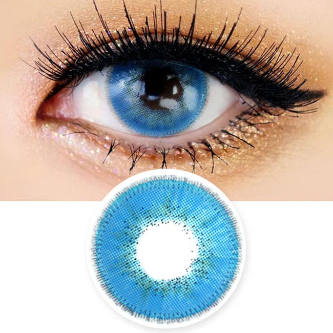 Luxury Fiore Sapphire Blue Contacts | UV Blocking Colored Contacts ...