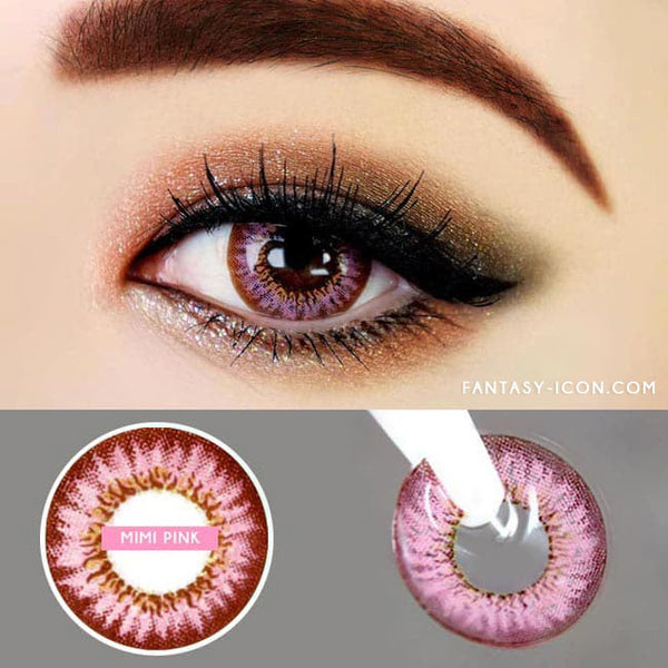 Mimi Pink Contacts | Enlarging Contacts | Circle Lenses – fantasy-icon