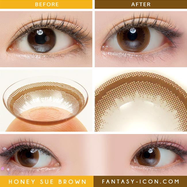 Toric Lens Honey Chocolate Brown Colored Contacts For Astigmatism ...