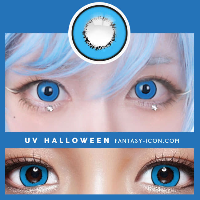 Cosplay UV Halloween Blue Contacts | Anime Lenses – fantasy-icon