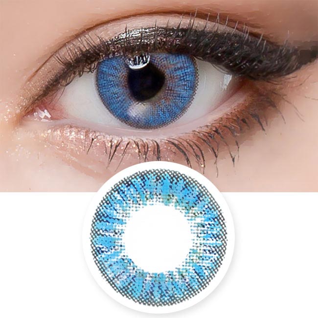 Blue contacts Glossy Ardor | 3-tone UV Blocking Contact lenses ...