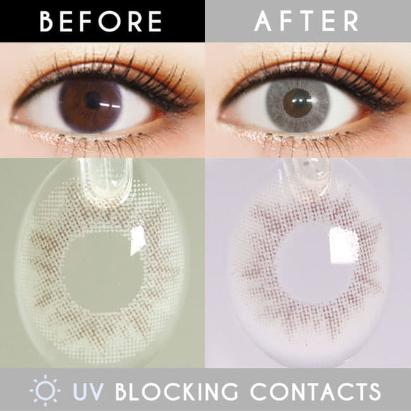 Natural elegance Grey contacts | UV Blocking Gray contact lens ...