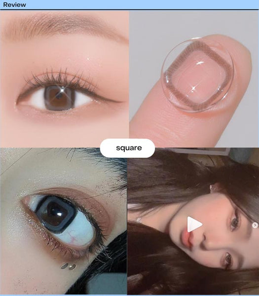 Square gray contacts Silicone hydrogel Lens - monthly – fantasy-icon